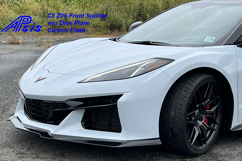 C8 Front Splitter - Z06 Replica - Installed - Carbon Flash - w/o Dive ...