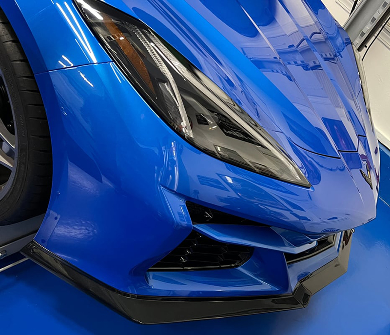 C8 Front Splitter - Z06 Replica - Installed - Carbon Flash - w/o Dive ...