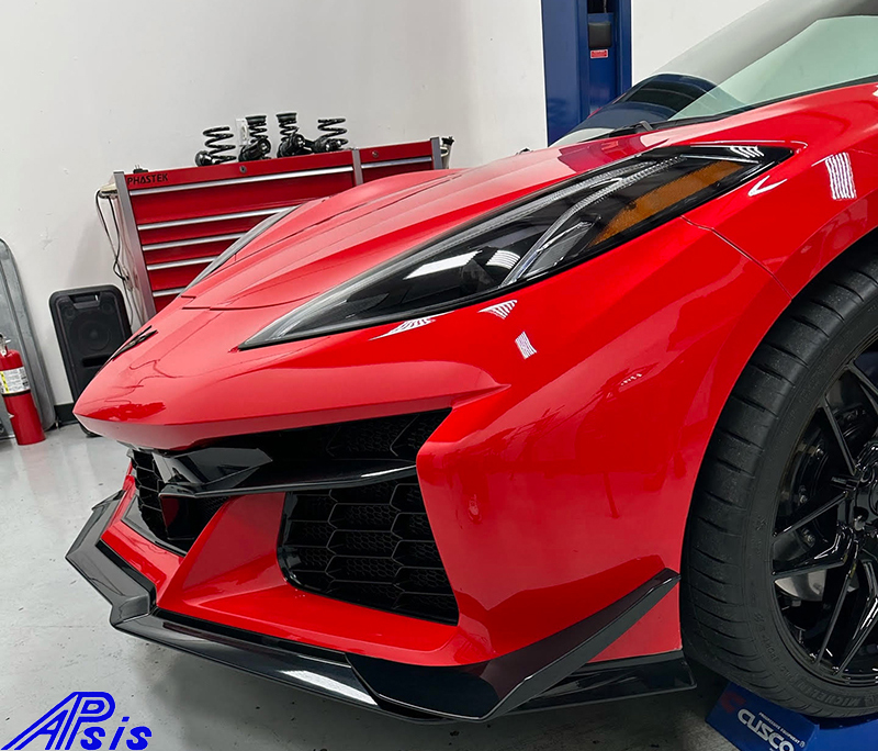C8 Front Splitter - Z06 Replica - Installed - Carbon Flash w/Dive Plane ...
