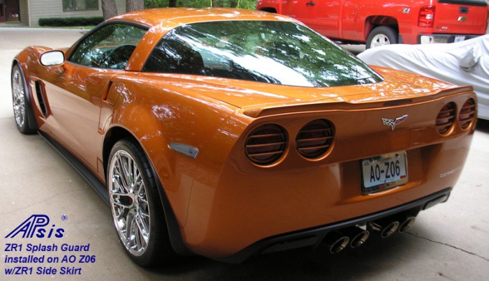 C6 Z06 Splash Guard - Standard Version - Installed on Atomic Orange ...